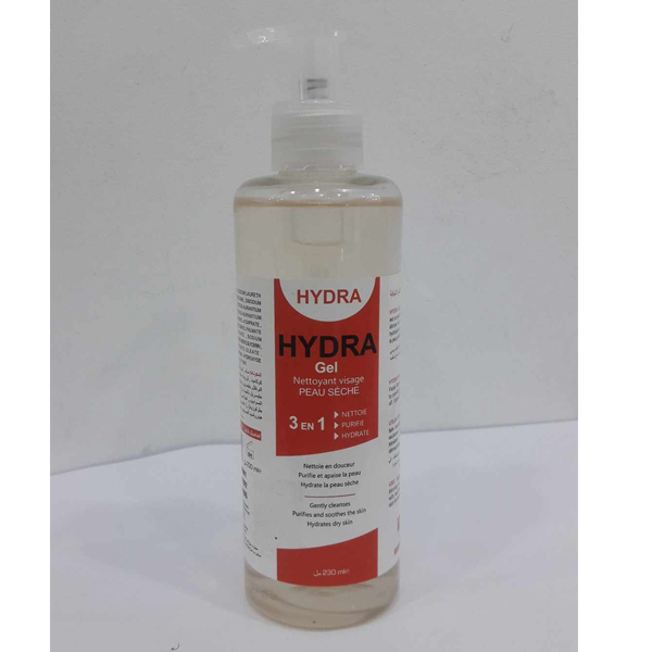 HYDRA gel nettoyant visage peaux sèche 230 ml - Tunisie Para