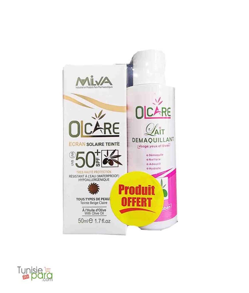Milva olcare ecran solaire teinte beige claire spf 50+ 50 ml + Lait ...