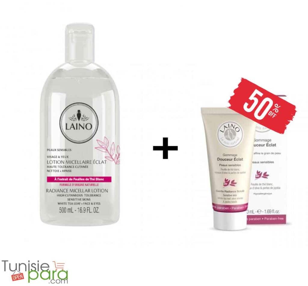 Laino lotion micellaire eclat haute tolérance 500ml+gommage visage ...